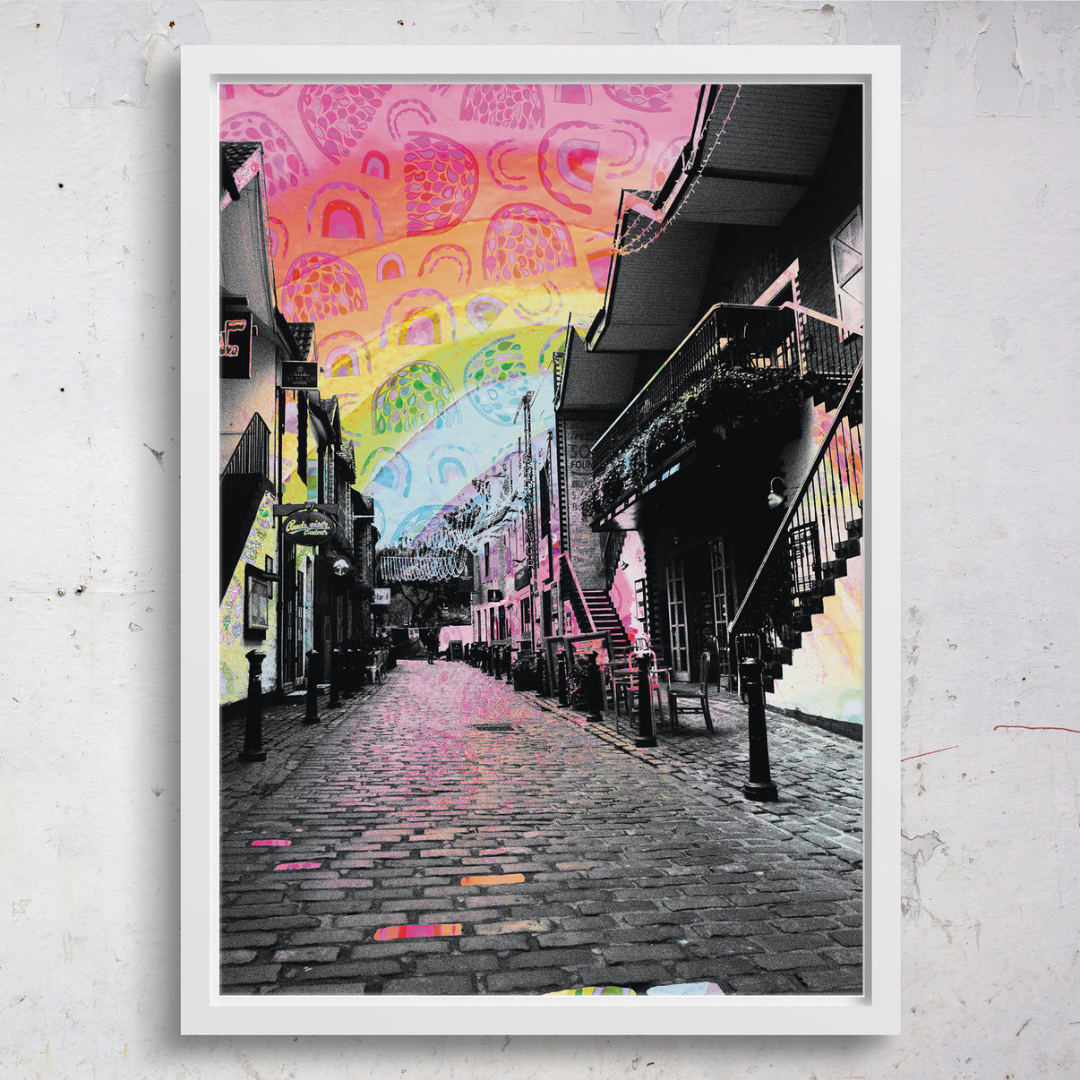Ashton Lane 'Rainbows' Glasgow - A4/A3 Art Print – Dainty Dora